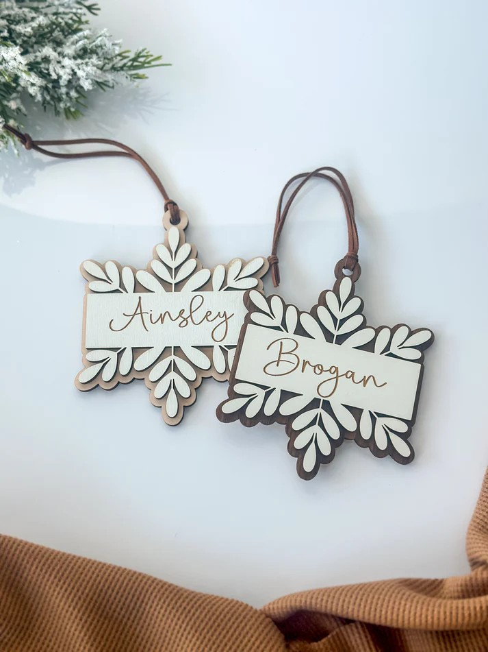 Snowflake Name Ornament - Personalized | Silver Lining Creations